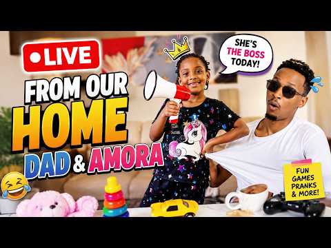 Irl🔴 LIVE FROM OUR HOME DAD & AMORA  , CHALLENGES!!PRANKS