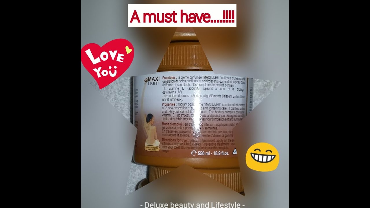 Maxi Light Lightening & Purifying Body CREME review - YouTube
