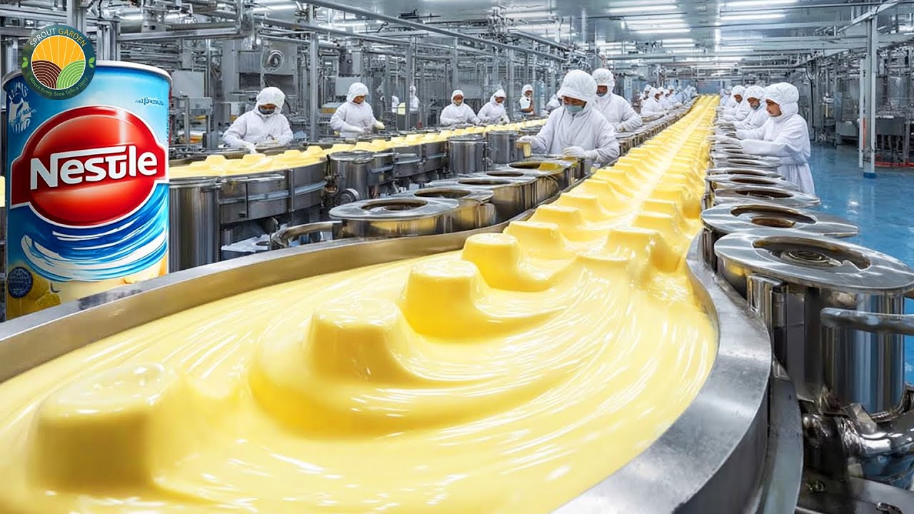 How Condensed Milk is Made | Amazing Milk Process In Factory - YouTube