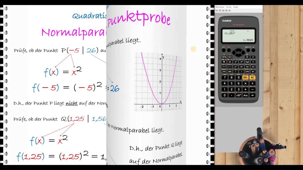 quadratisch Funktionen (f(x) = x²) - Punktprobe - YouTube