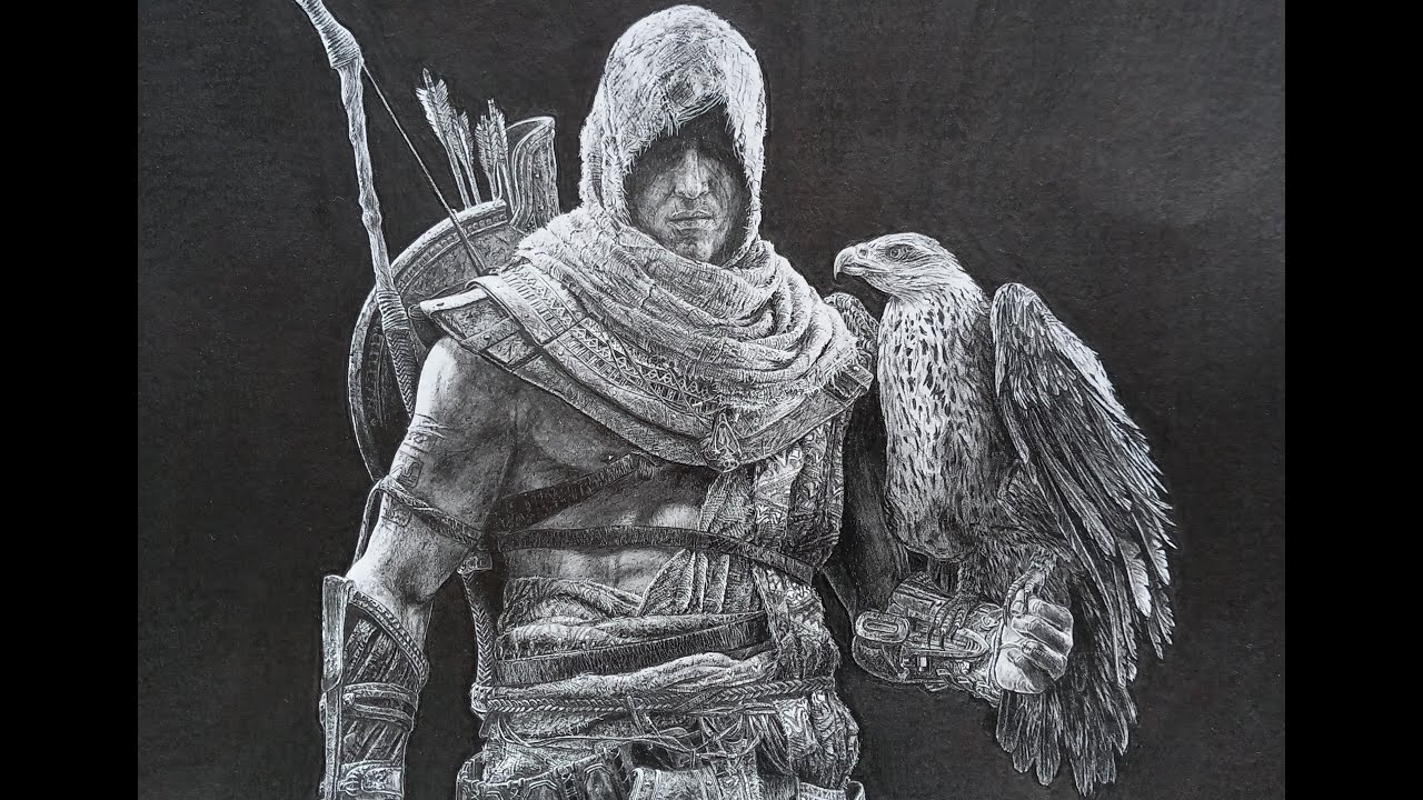 Drawing Bayek of Siwa | Timelapse | Assassin's Creed Origins - YouTube