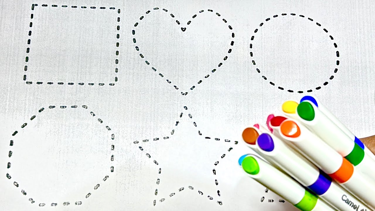 Learn 2d shapes l 2d shapes drawing activity for kids l colors for ...