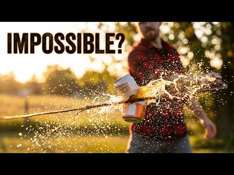 How to Cut Soda Cans in Half With A Bullwhip!