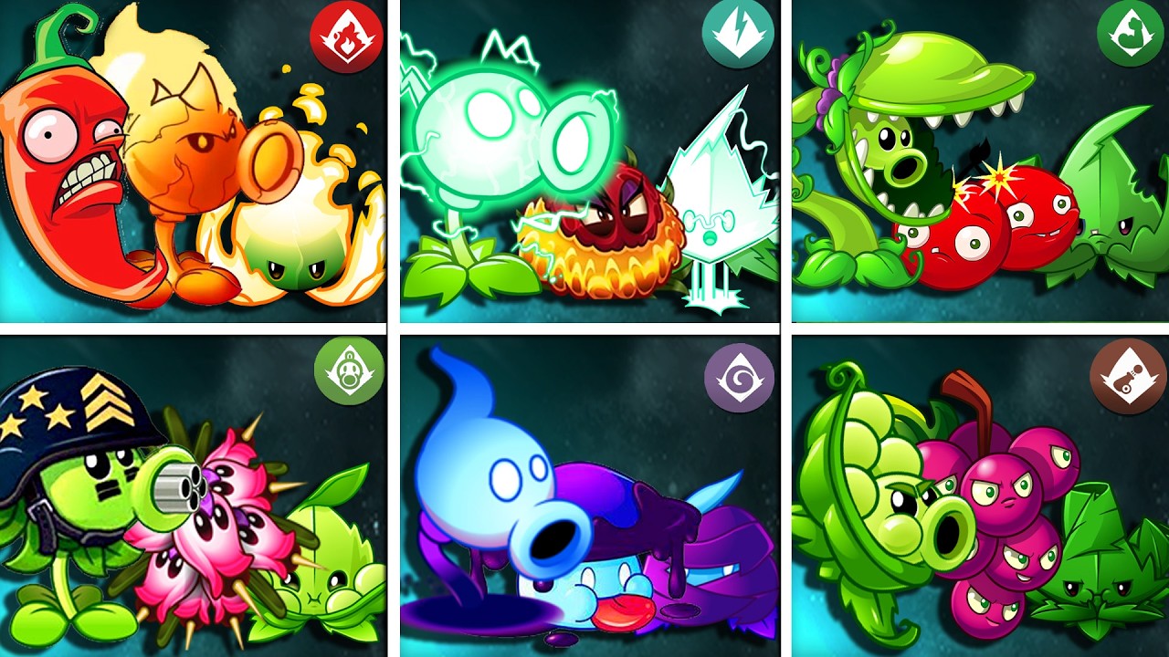 Random 6 Team PEA & Bomb & Mint Plants Battlez - Who Will WIn? - PVZ 2 ...