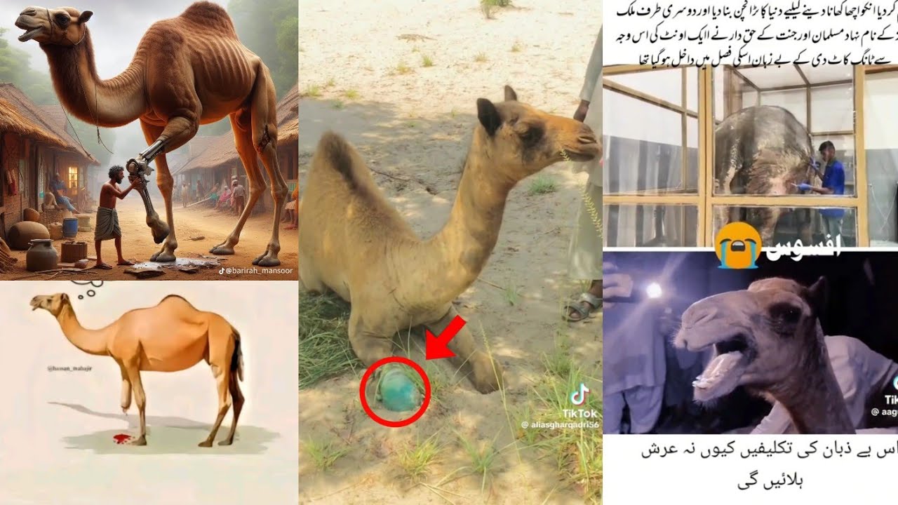 camel leg cut viral video on social media | hy zaleem wadaray - YouTube