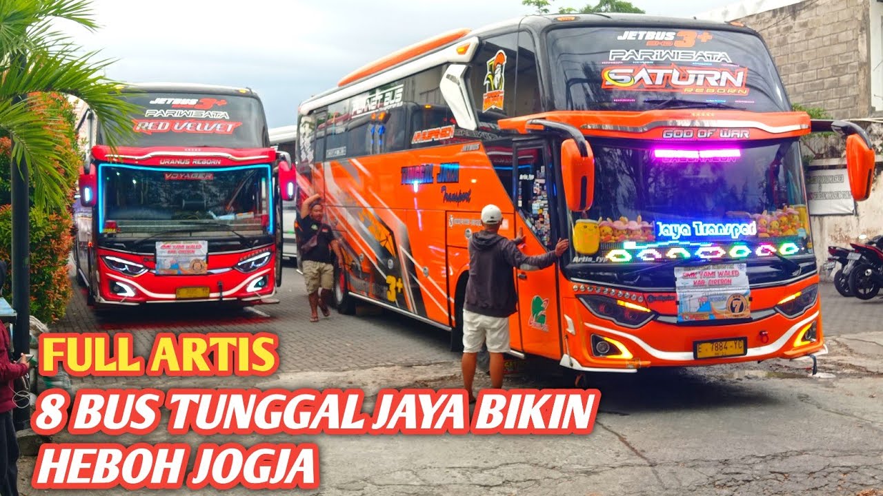 BUS VIRAL! 8 BUS TUNGGAL JAYA BIKIN HEBOH JOGJA( FULL TELOLET) - YouTube