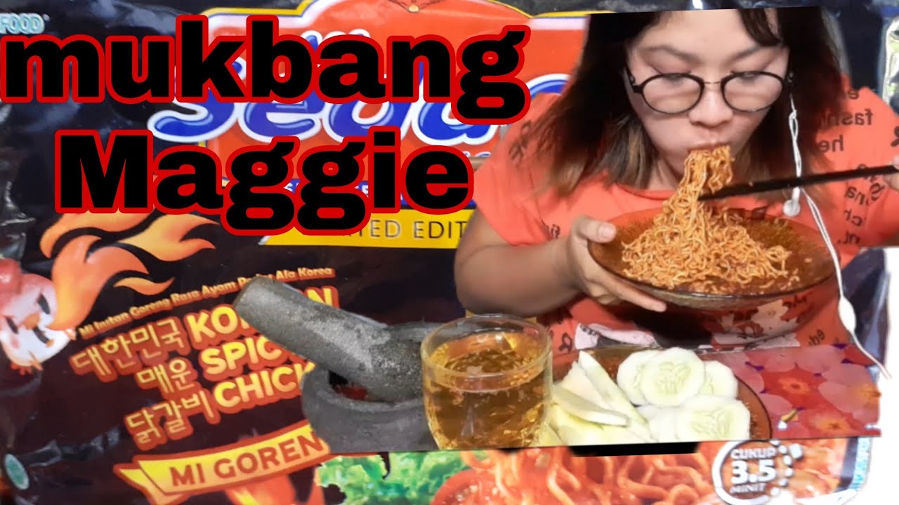 Mukbang maggie sedap pedas GILERR || #ASMRMUKBANG - YouTube