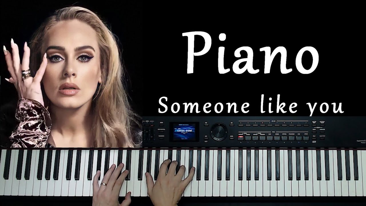 ADELE - SOMEONE LIKE YOU - (PIANO E TECLADO) TUTORIAL FÁCIL DO ...