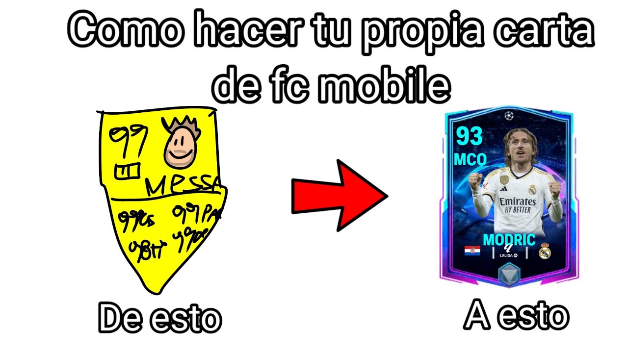Como hacer tu propia carta de fc mobile totalmente fácil / Willer - YouTube
