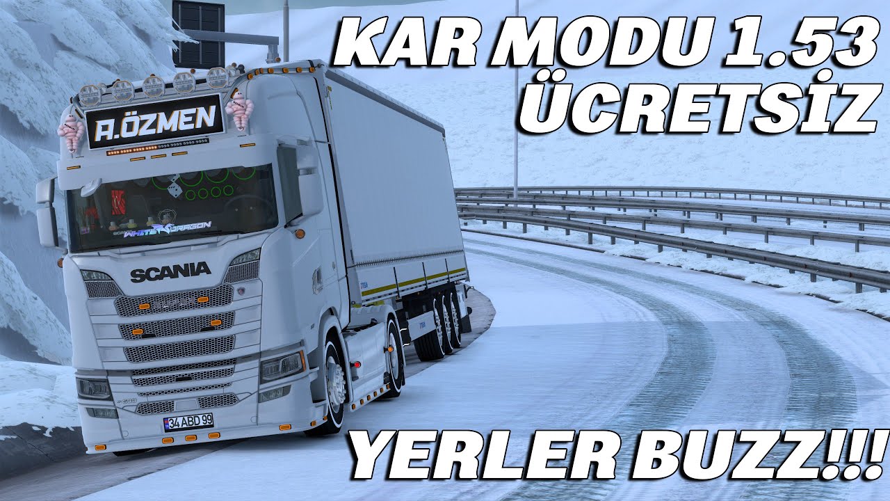 ETS 2 1.53 KAR MODU | WINTER MOD | KURT EGZOZ İLE ARAGAZLI SEFER - YouTube