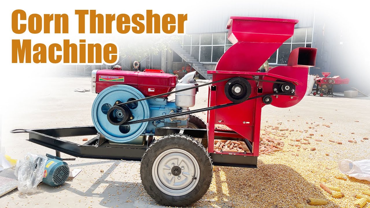 Efficient Corn Thresher Operation Demonstration | New Technology of ...