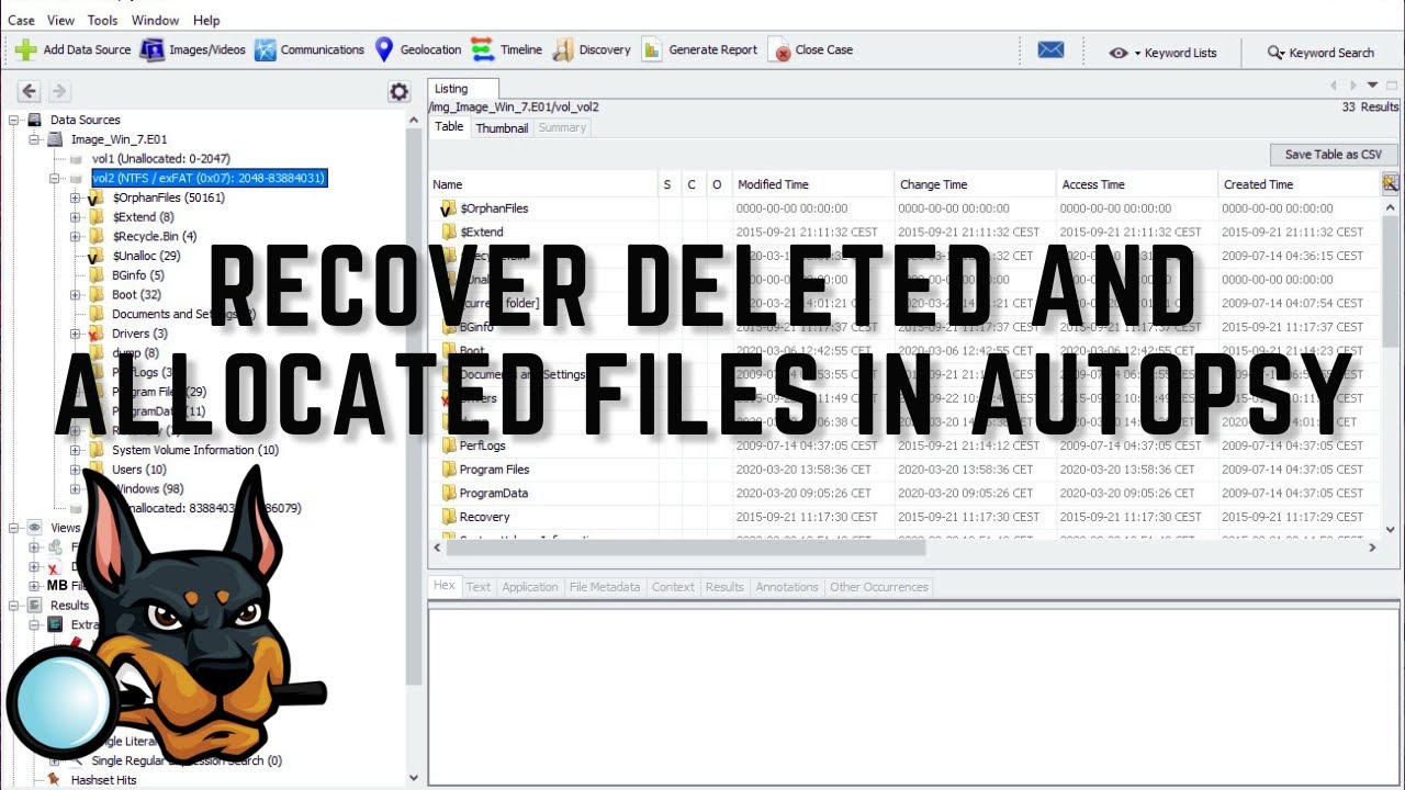 Autopsy Lab: Recover Deleted and Allocated Files in Autopsy - YouTube