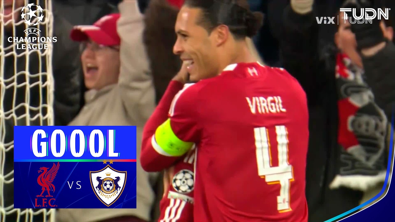 ¡LLEGÓ EL PRIMERO! Gol del Liverpool I Liverpool vs Qarabag | Champions ...