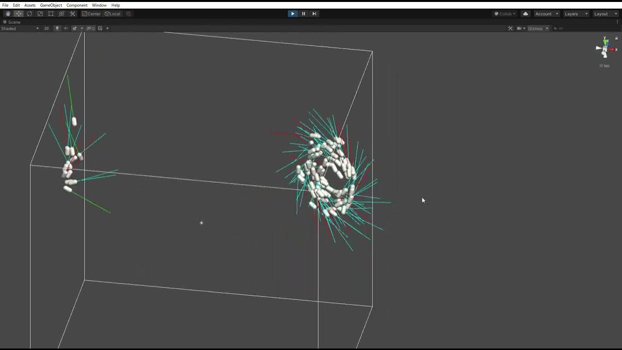 Boid model (Iain Couzin Algorithm) - YouTube