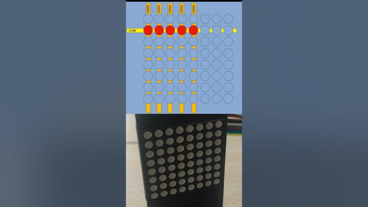 Multiplexing On 8x8 Dot Matrix With Arduino Arduinounoprojects Electronics Youtube
