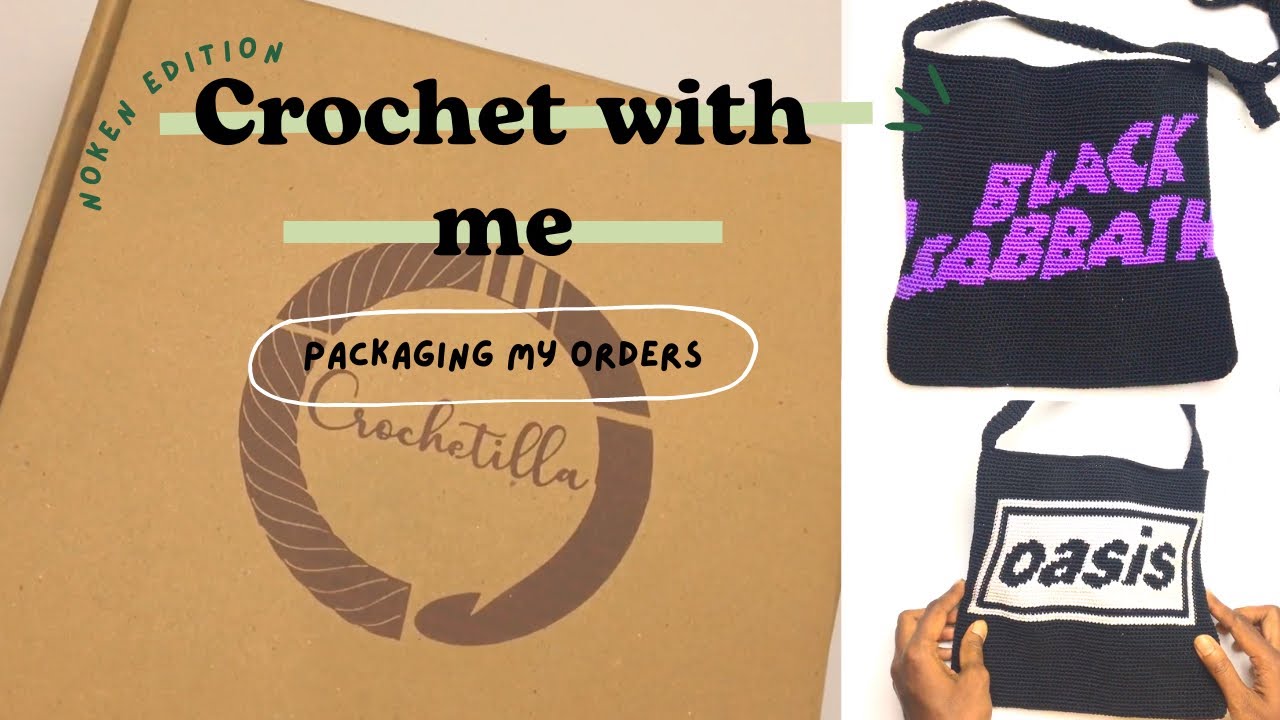 CROCHET WITH ME + PACKAGING MY ORDERS // Proses Merajut Noken Papua ...