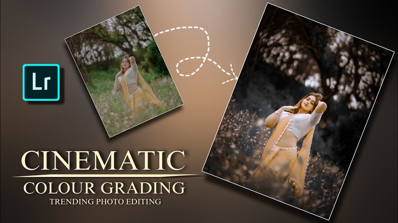 Dark and yellow cinematic colour grading Lightroom tutorial||preset ...