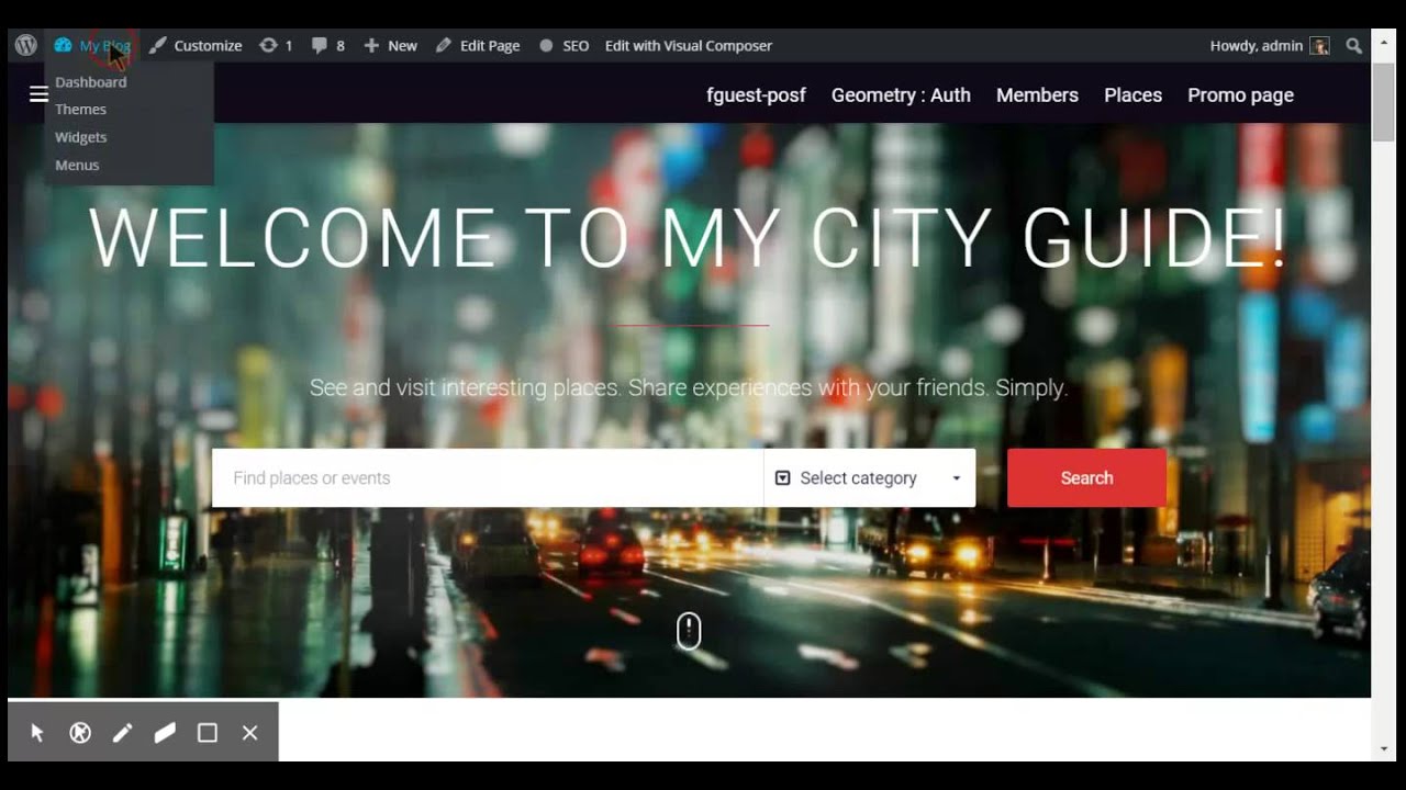 How to install mycity theme - YouTube