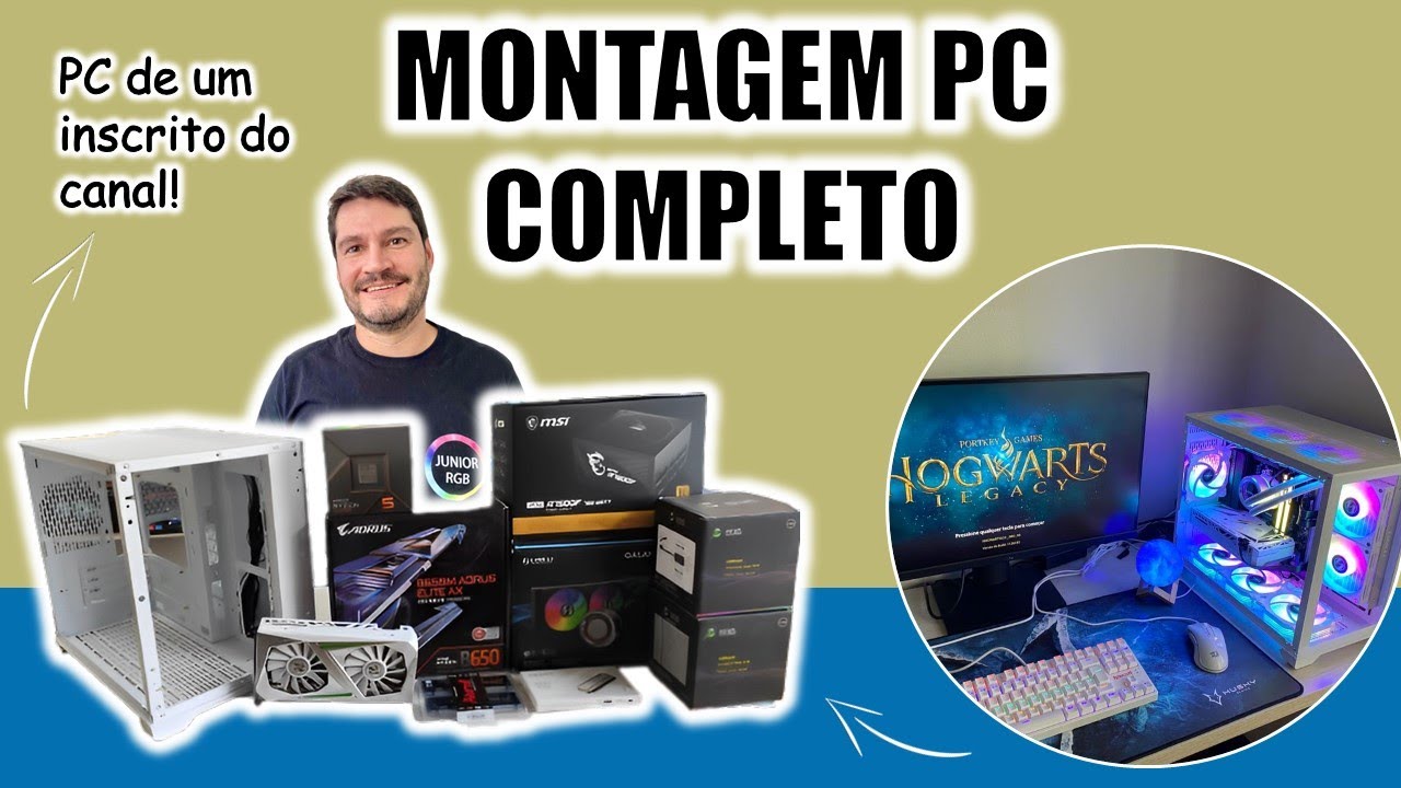 MONTAGEM COMPLETA PC GAMER: GABINETE RISE MODE MINI, B650, RYZEN 7600 ...
