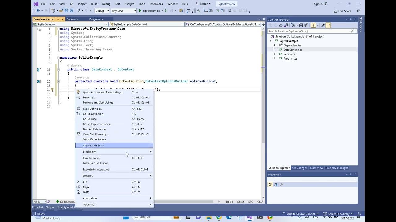 How to use Sqlite with C# - YouTube