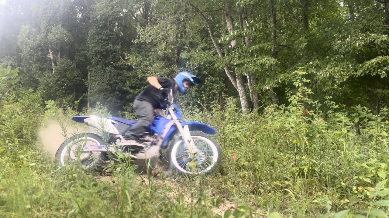 WR250F riding, jumping, hill climbing, single track - YouTube