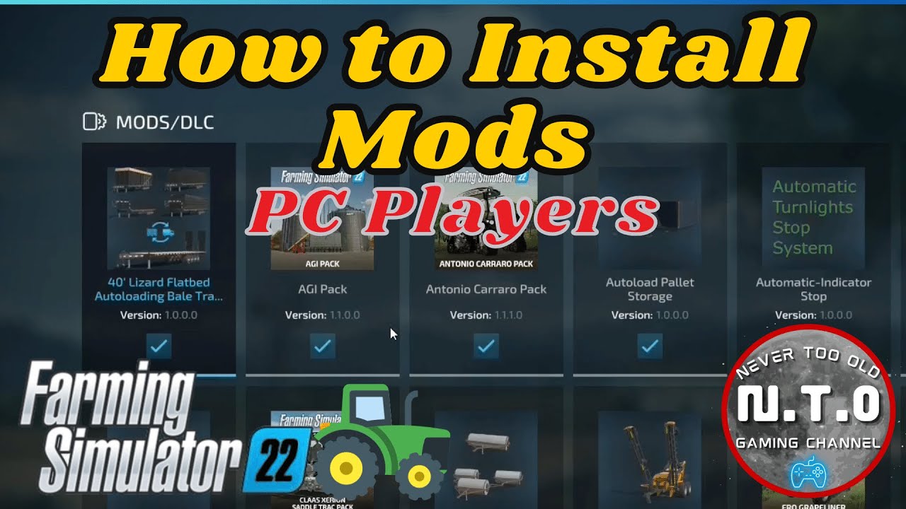 FS22: Easy Mod Installation Guide for PC Players - YouTube