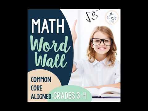 Math Word Wall Grades 3-4 - YouTube