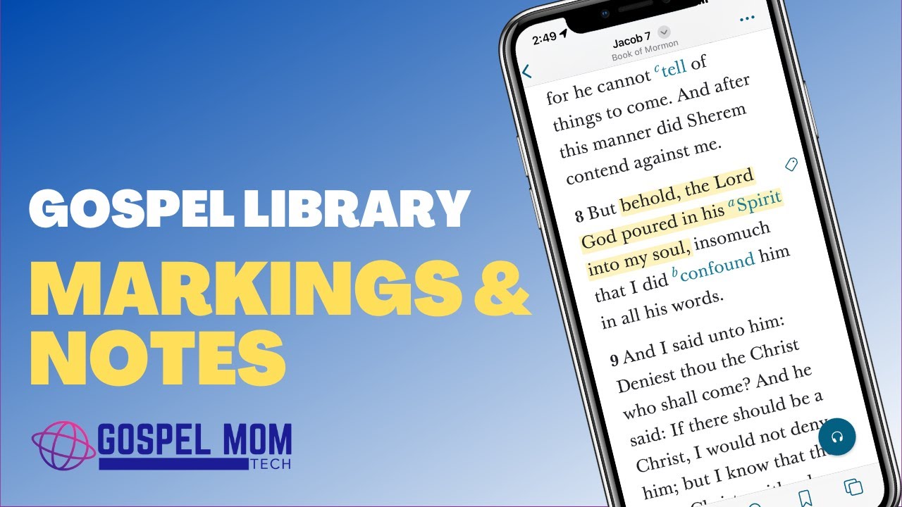 Mark scriptures and Create Notes in the Gospel Library App - YouTube