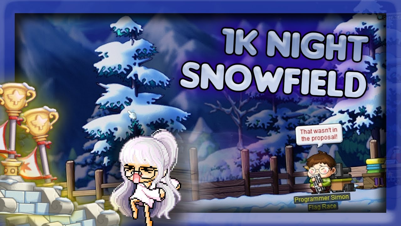 『Maplestory』1k Night Snowfield Flag Race (2:26) - YouTube