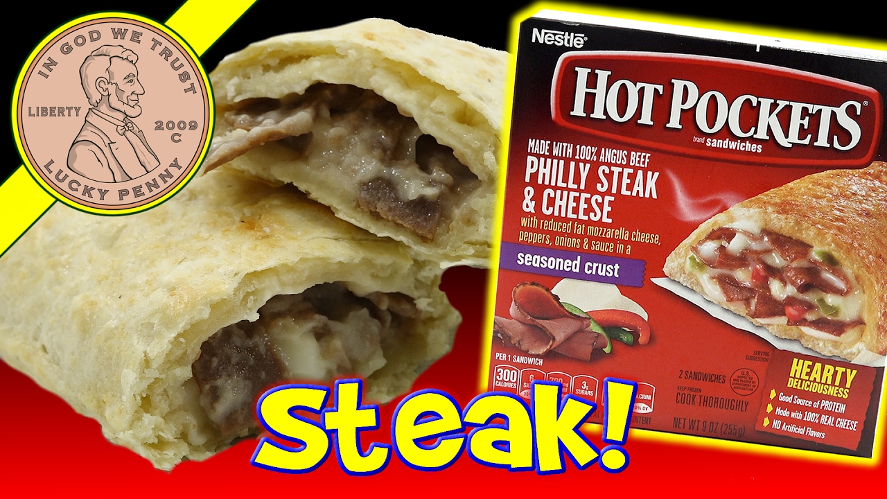 Hot Pocket Philly Steak & Cheese Sandwiches - 100% Angus Beef - YouTube