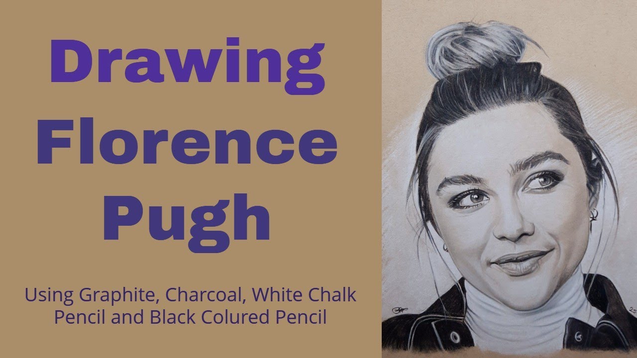 Drawing Florence Pugh (Again) - YouTube
