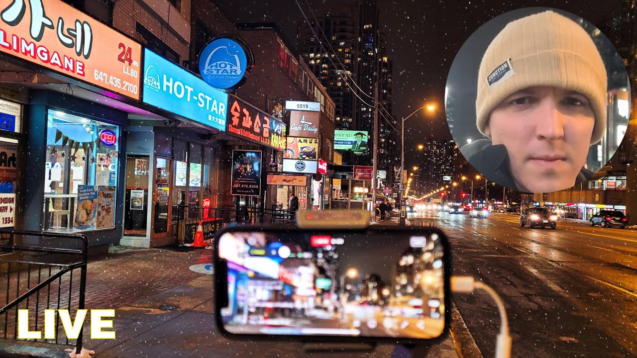 Toronto LIVE: Evening Snow Flurries in North York (Nov 29, 2021) - YouTube