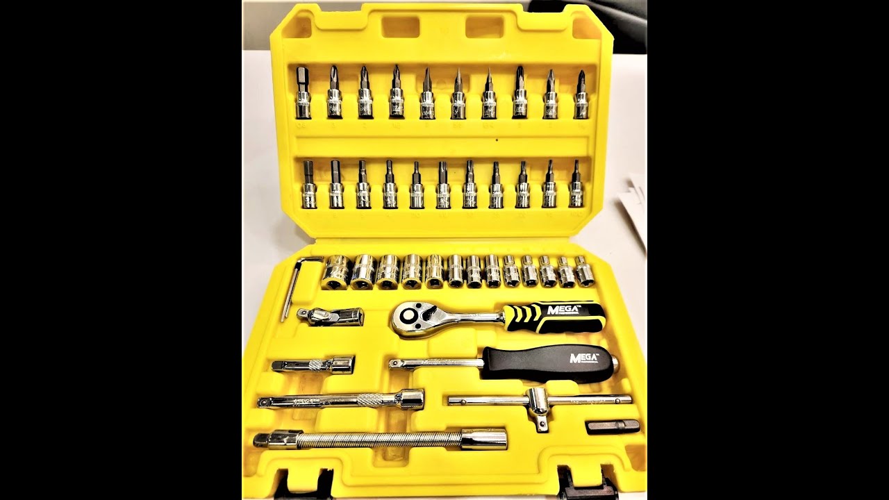 Mega Brand 46-Piece Socket Set: Versatile Tool Kit for All Tasks - YouTube