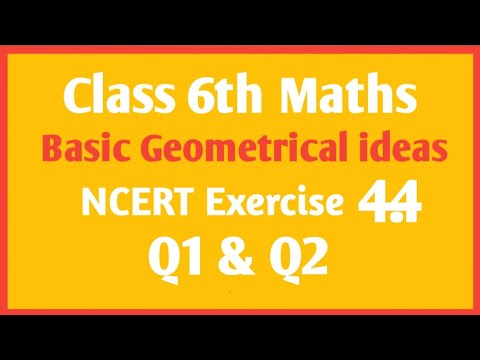 Class 6th Maths chapter 4 Basic Geometrical ideas Ex 4.4 Q1 & Q2 - YouTube
