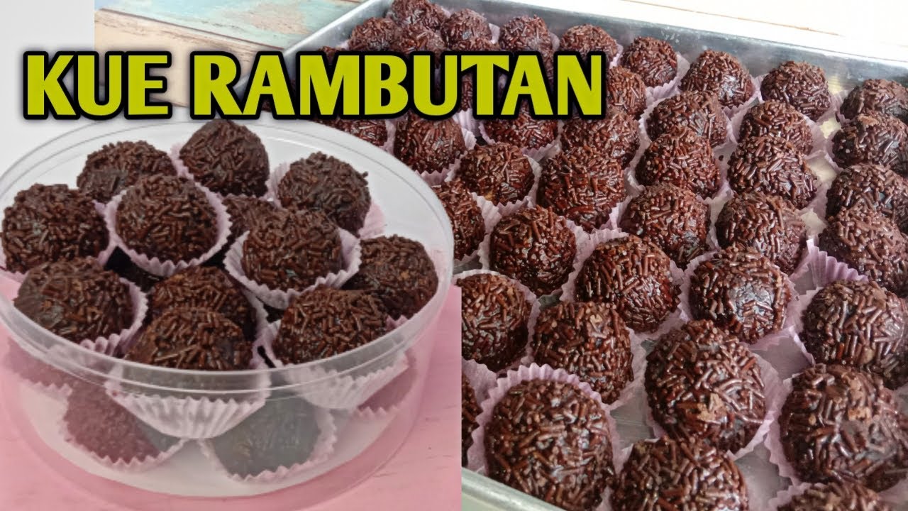 KUE KERING RAMBUTAN || Bola bola coklat - YouTube