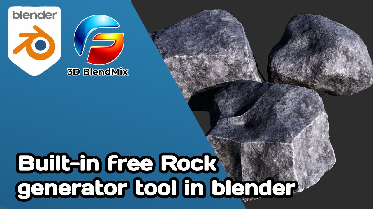 Try this add-on to generate rocks in Blender - YouTube
