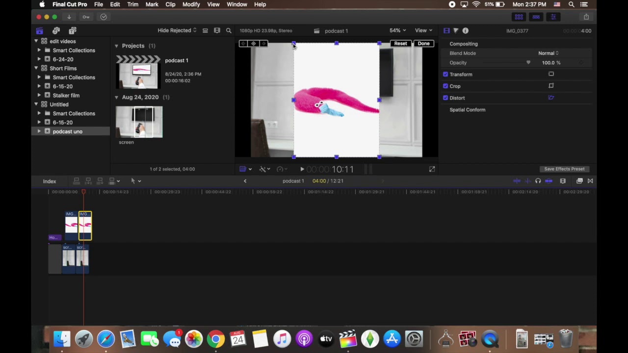 Placing an image on a TV screen in FCPX by Grey - YouTube