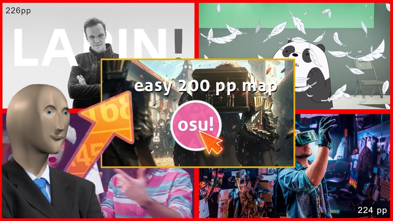 Easy 200 PP map osu! (HDDT) - YouTube