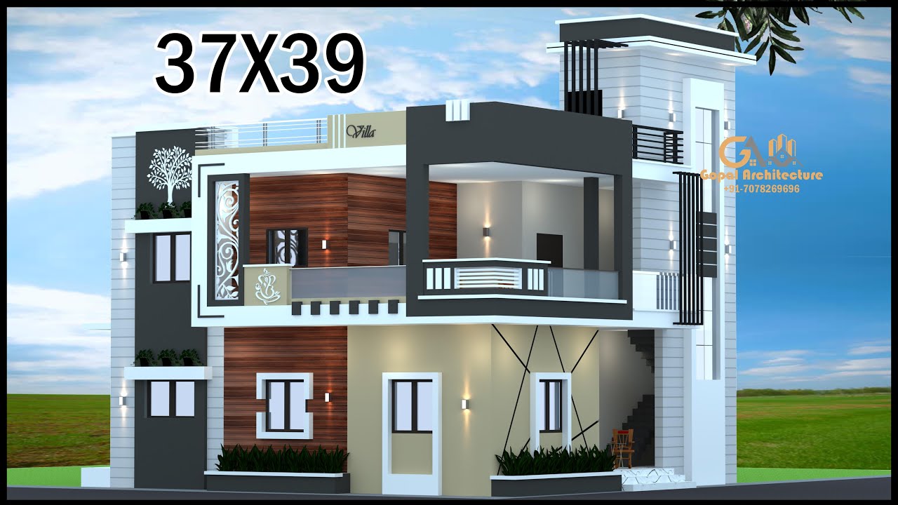 37X39 2 Floor 3D House Design, Three Family House Design, Gopal ...