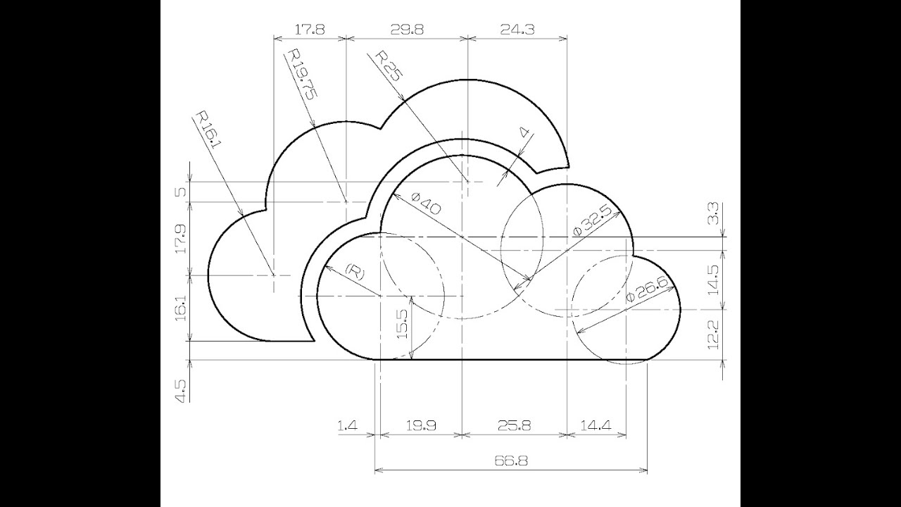 [AutoCAD] Clouds Logo Tutorial - YouTube