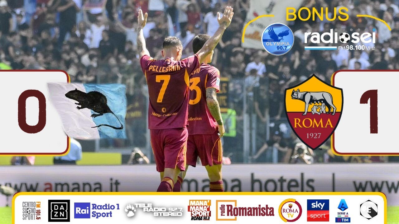 Lazio 0-1 Roma - Highlights Derby Nisii, TRS, Olympia e Radio Sei, Sky ...