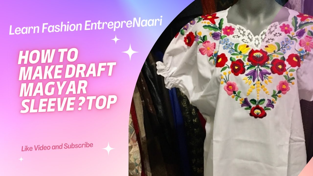 How to make Draft Magyar Sleeve Top - YouTube