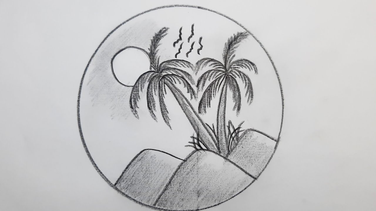 How To Draw Scenery Step By Step || Easy Scenery Drawing || Drawing By ...