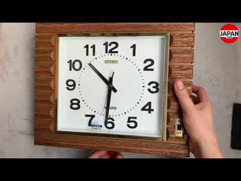 アンティーク レトロ CITIZEN  7MS028  シチズン QUARTZ クォーツ HOUR STRIKE スイッチ付き 木製