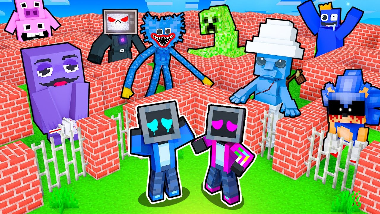 Maze Survival with CRAZY FAN GIRL in Minecraft! - YouTube