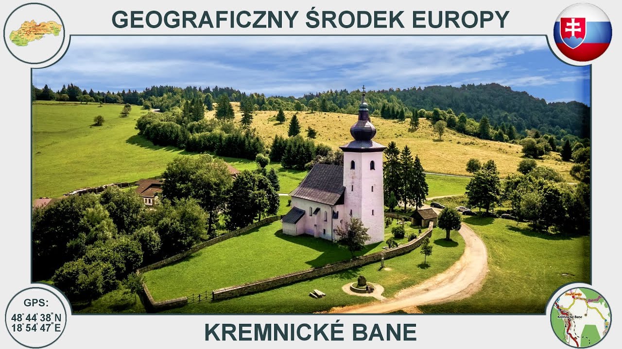 Geograficzny środek Europy - Kremnické Bane, Słowacja - YouTube