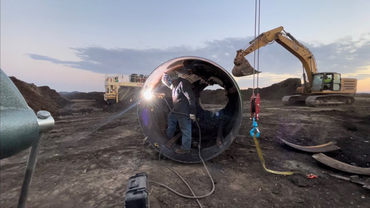 Trommel Repair in the Desert… - YouTube