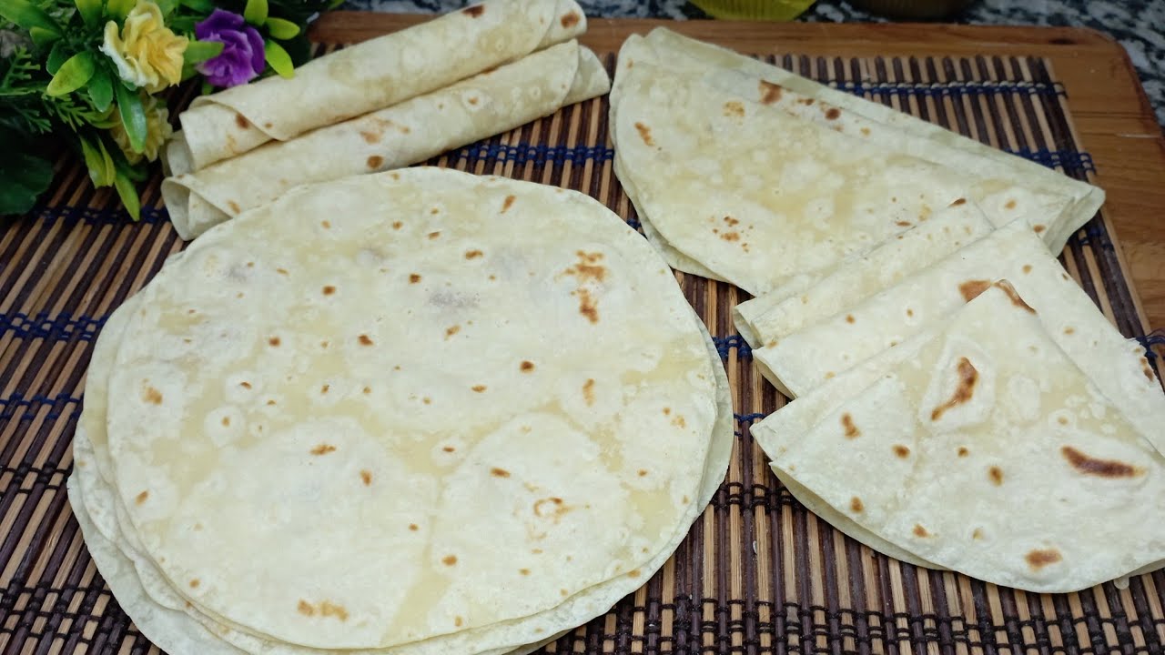 Recette Pain Tortilla (Sandwich, Taco, Fajitas) - YouTube