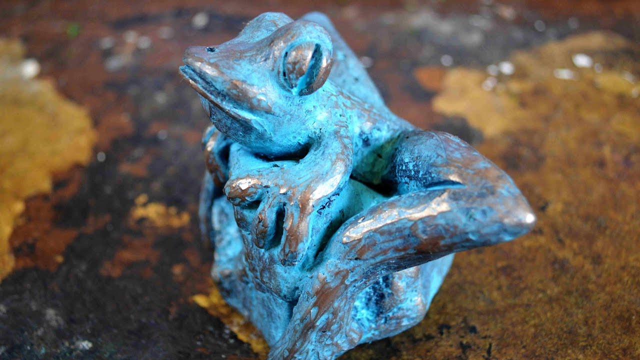 DIY Frog With A Faux Verdigris Finish Tutorial - YouTube