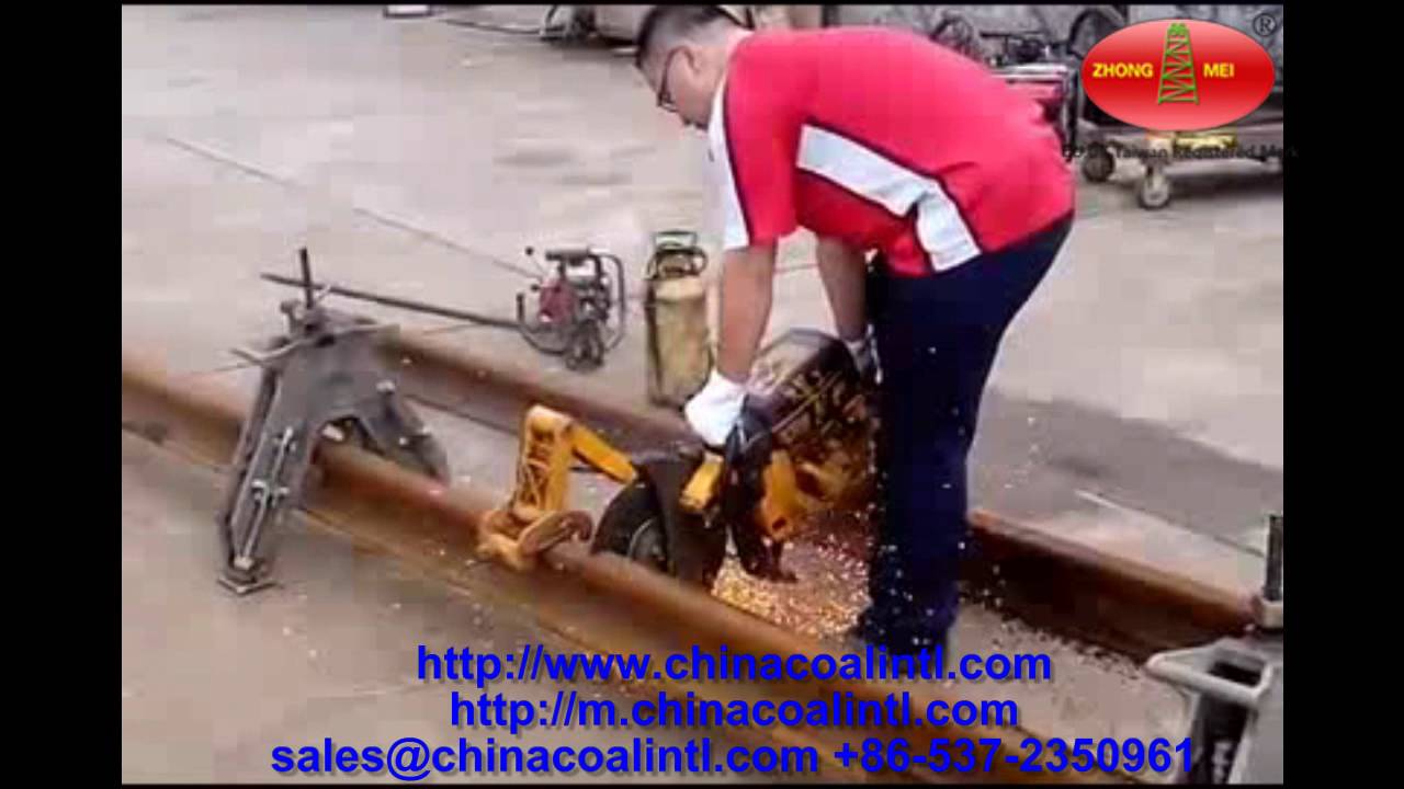 Rail Cutting Machine/Rail Cutter for Railway - YouTube